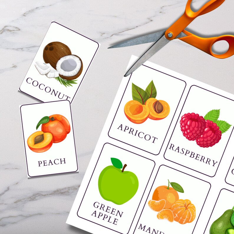 Fruits Flashcards, Printable Flashcards, Photo Picture Fruits ...
