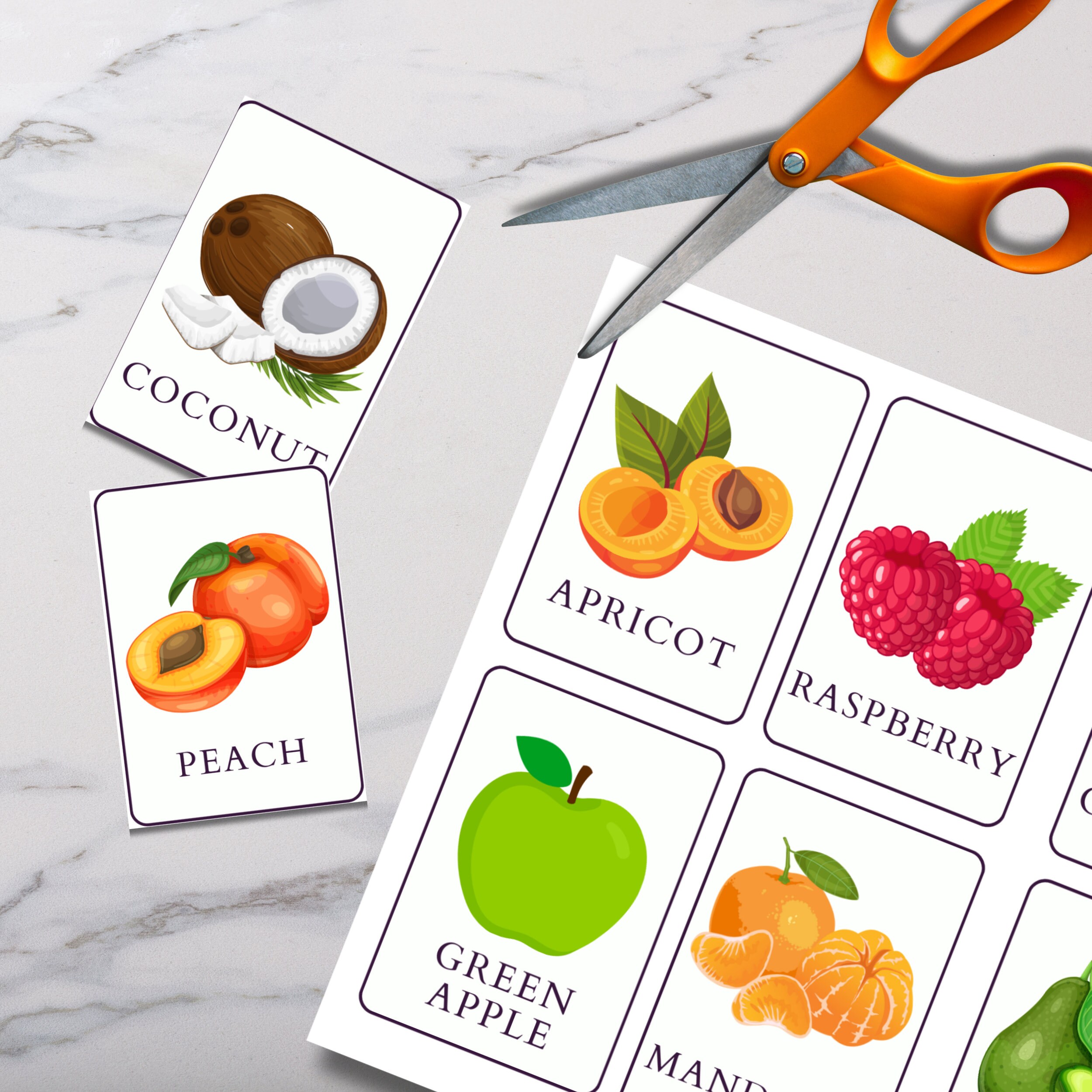 Fruits Flashcards, Printable Flashcards, Photo Picture Fruits ...