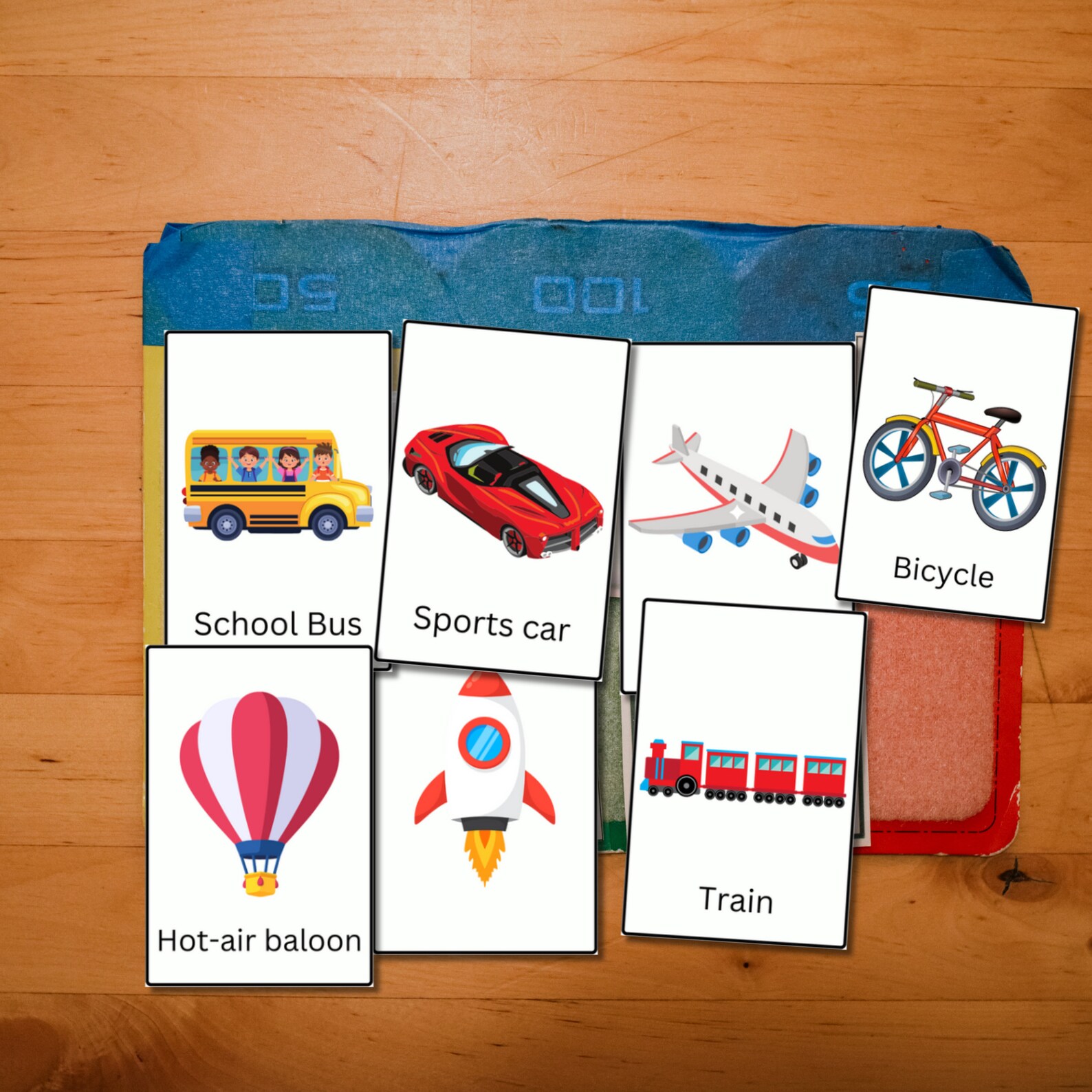 Vehicles Flashcards, Montessori Cards, Vehicles Cards, Transportation ...