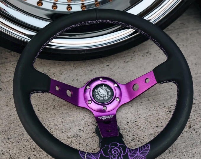 Lowered Empire Purple Rose Premium Steering Wheel 330MM - Etsy