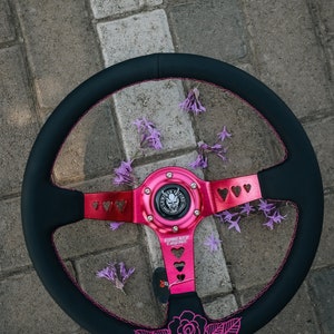 Pink Heart Premium Steering Wheel 330 Dish - Etsy