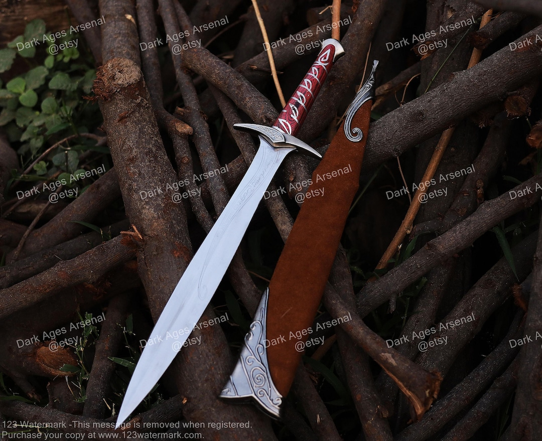 LOTR Bilbo's Sting Sword With Scabbard Handmade Short Stainless Steel ...