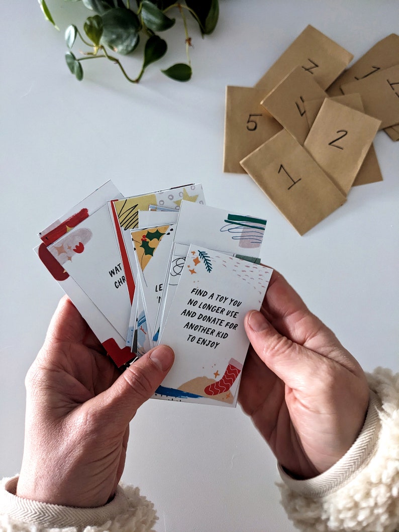 Mindful Advent Calendar Activity Cards // Printable Advent Cards - Etsy