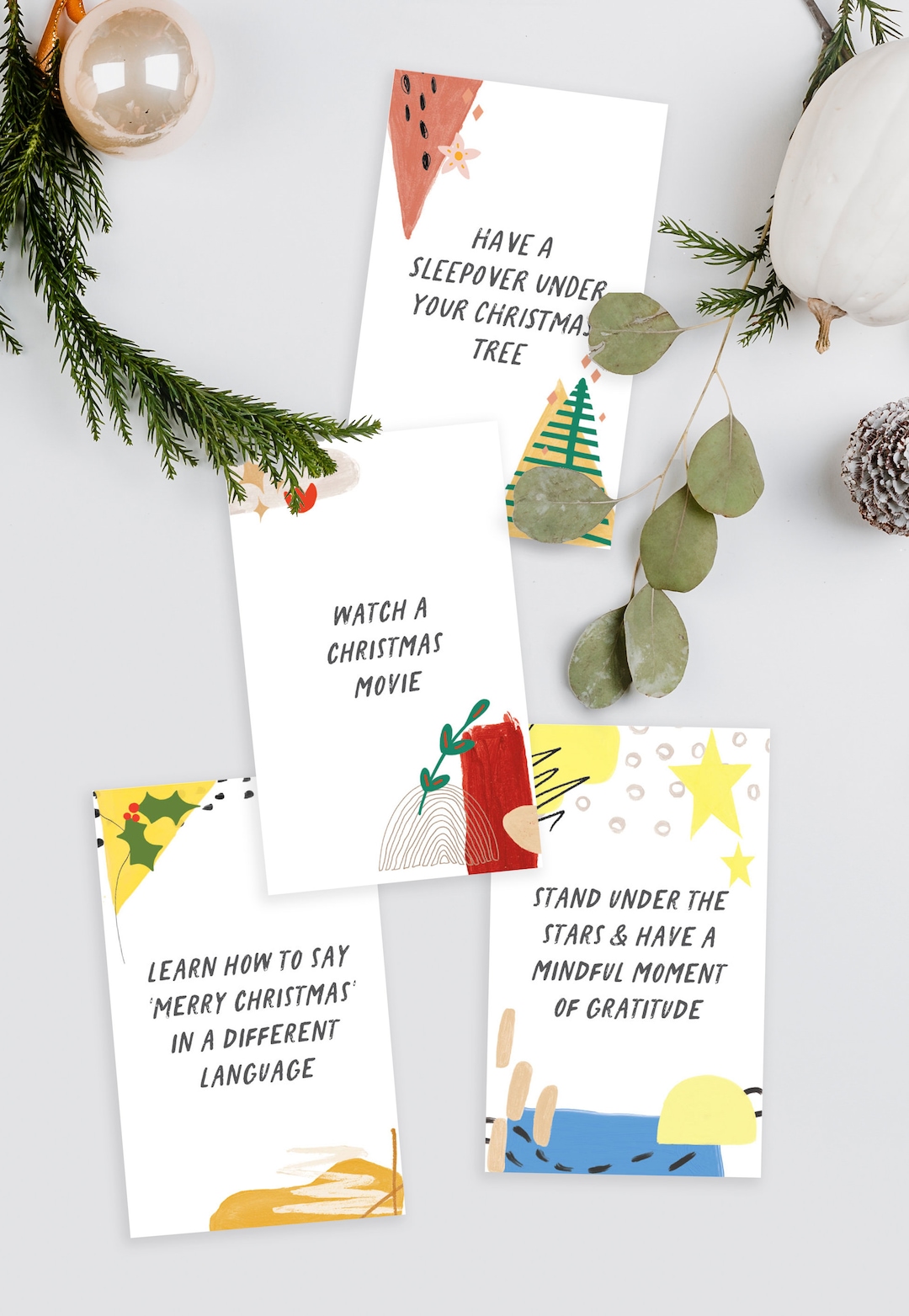 Mindful Advent Calendar Activity Cards // Printable Advent Cards - Etsy