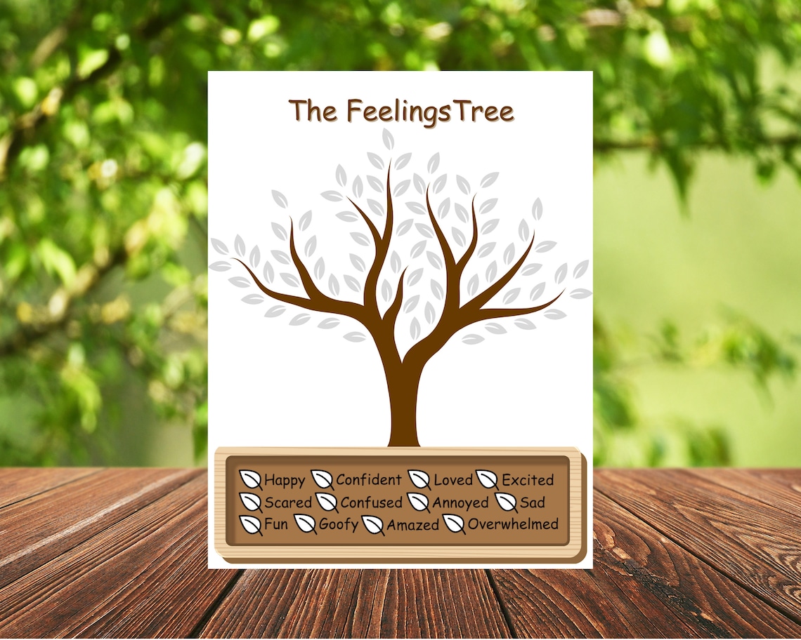 Printable Feelings Tree Activity for Children, Printable CBT Activity ...