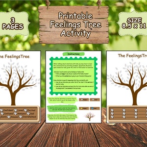 Printable Feelings Tree Activity for Children, Printable CBT Activity ...