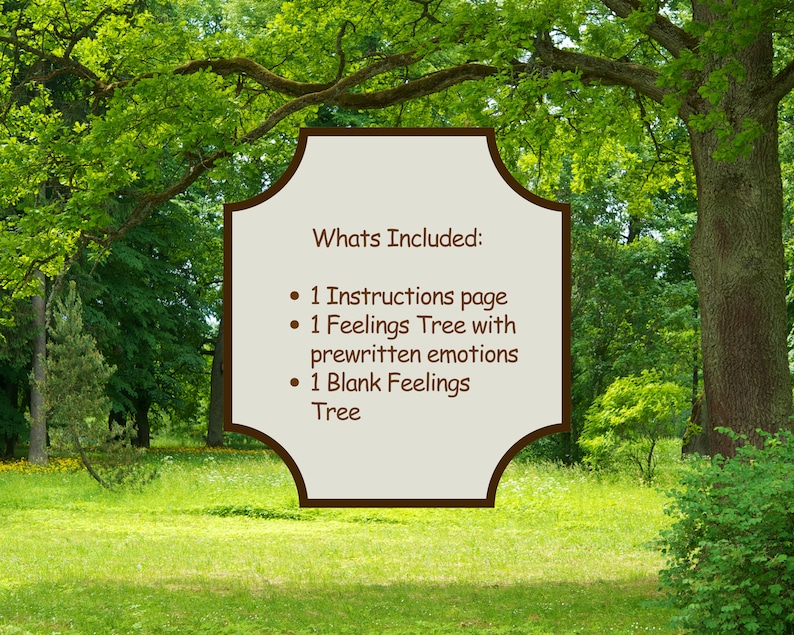 Printable Feelings Tree Activity for Children, Printable CBT Activity ...