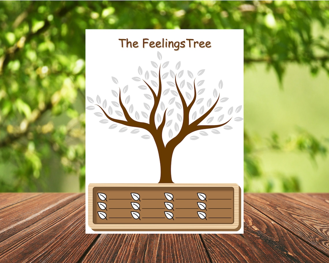 Printable Feelings Tree Activity for Children, Printable CBT Activity ...