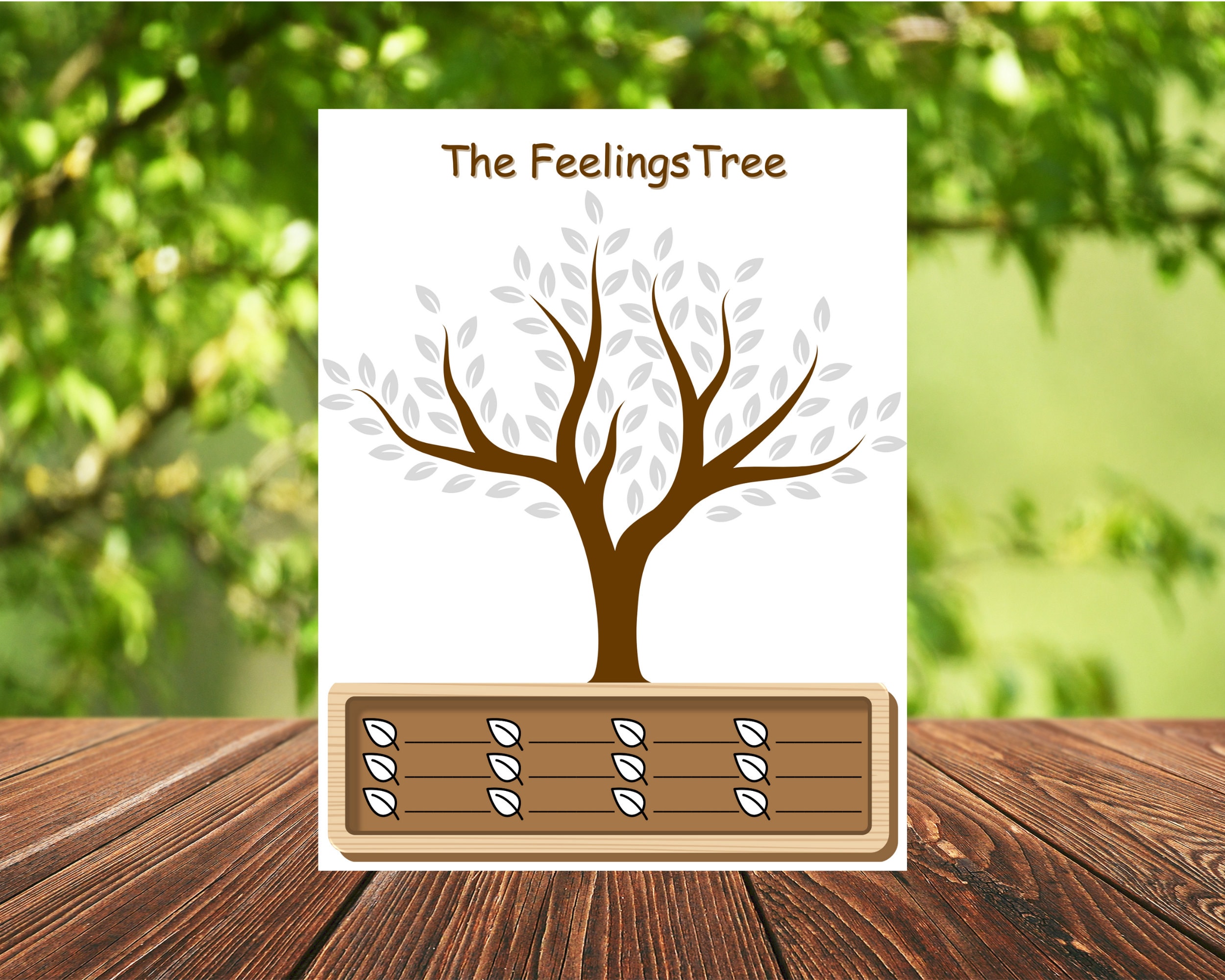 Printable Feelings Tree Activity for Children, Printable CBT Activity ...