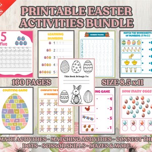 Printable Easter Kindergarten Activities Bundle, Printable Easter ...