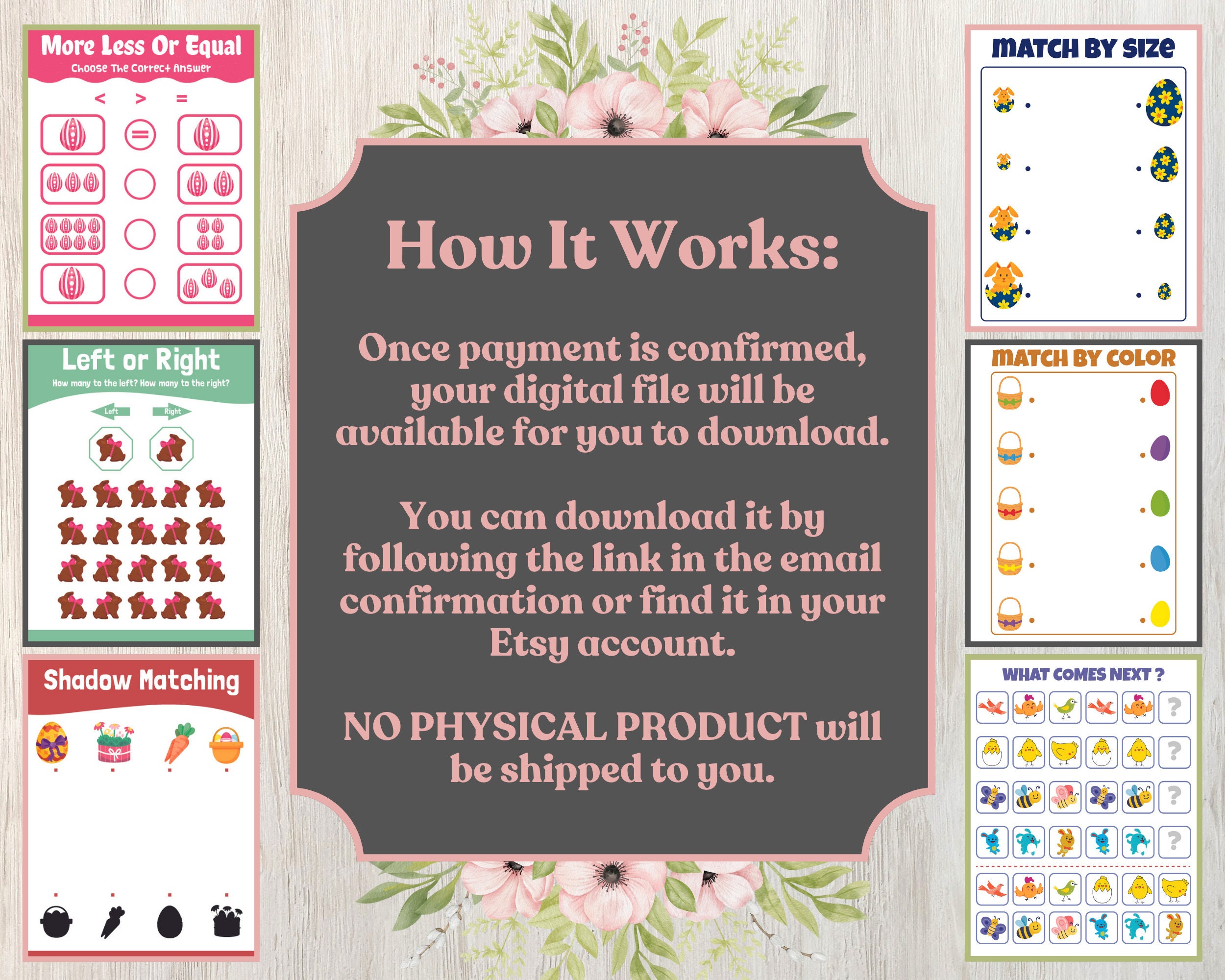 Printable Easter Kindergarten Activities Bundle, Printable Easter ...