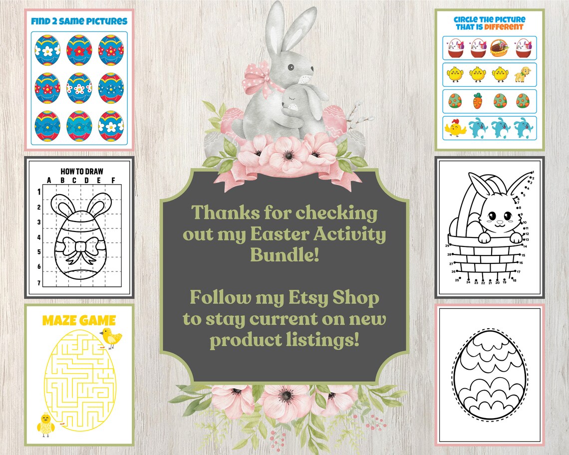 Printable Easter Kindergarten Activities Bundle, Printable Easter ...