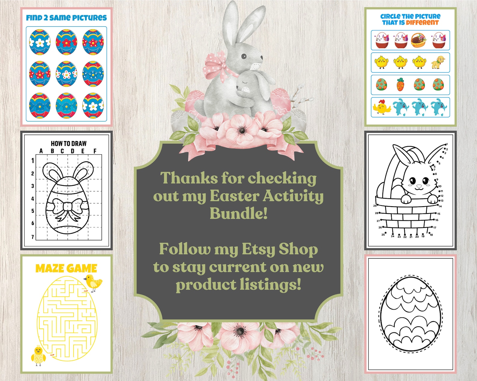 Printable Easter Kindergarten Activities Bundle, Printable Easter ...