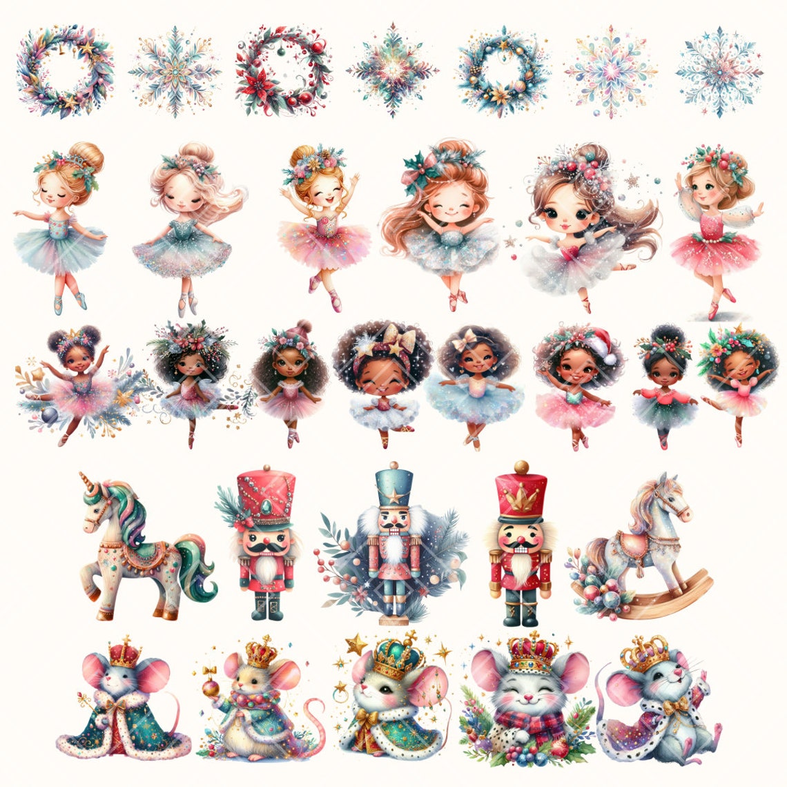 Nutcracker Clipart, Christmas Clipart, Ballerina Clipart, Fairytale ...
