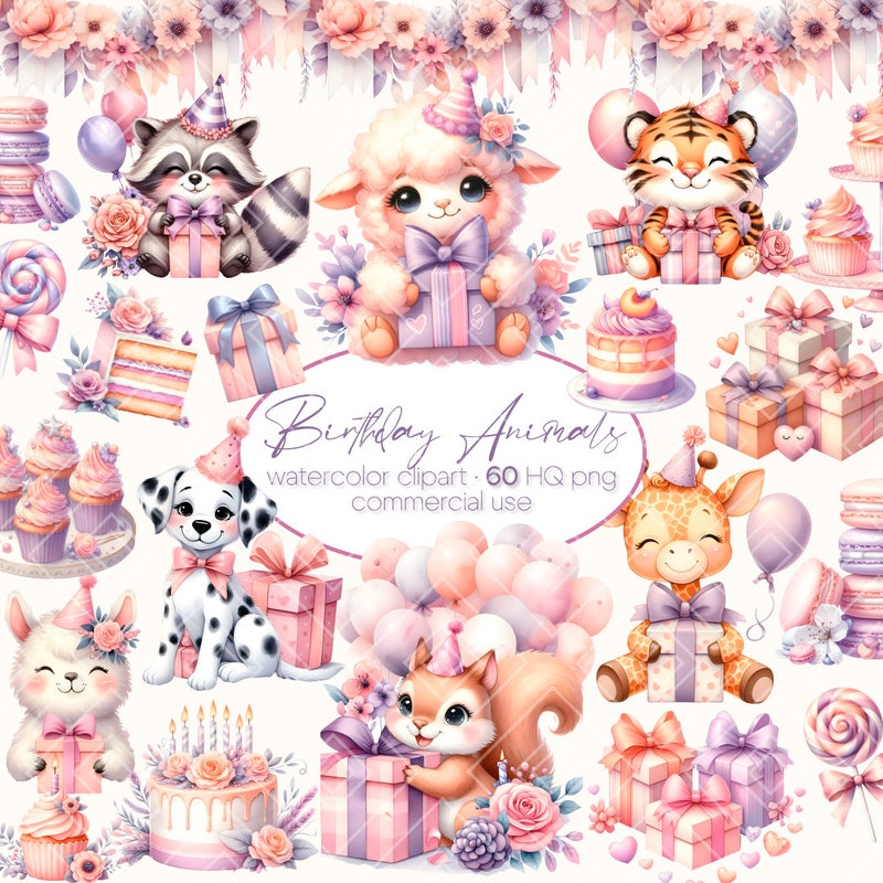 Birthday Clipart - Etsy