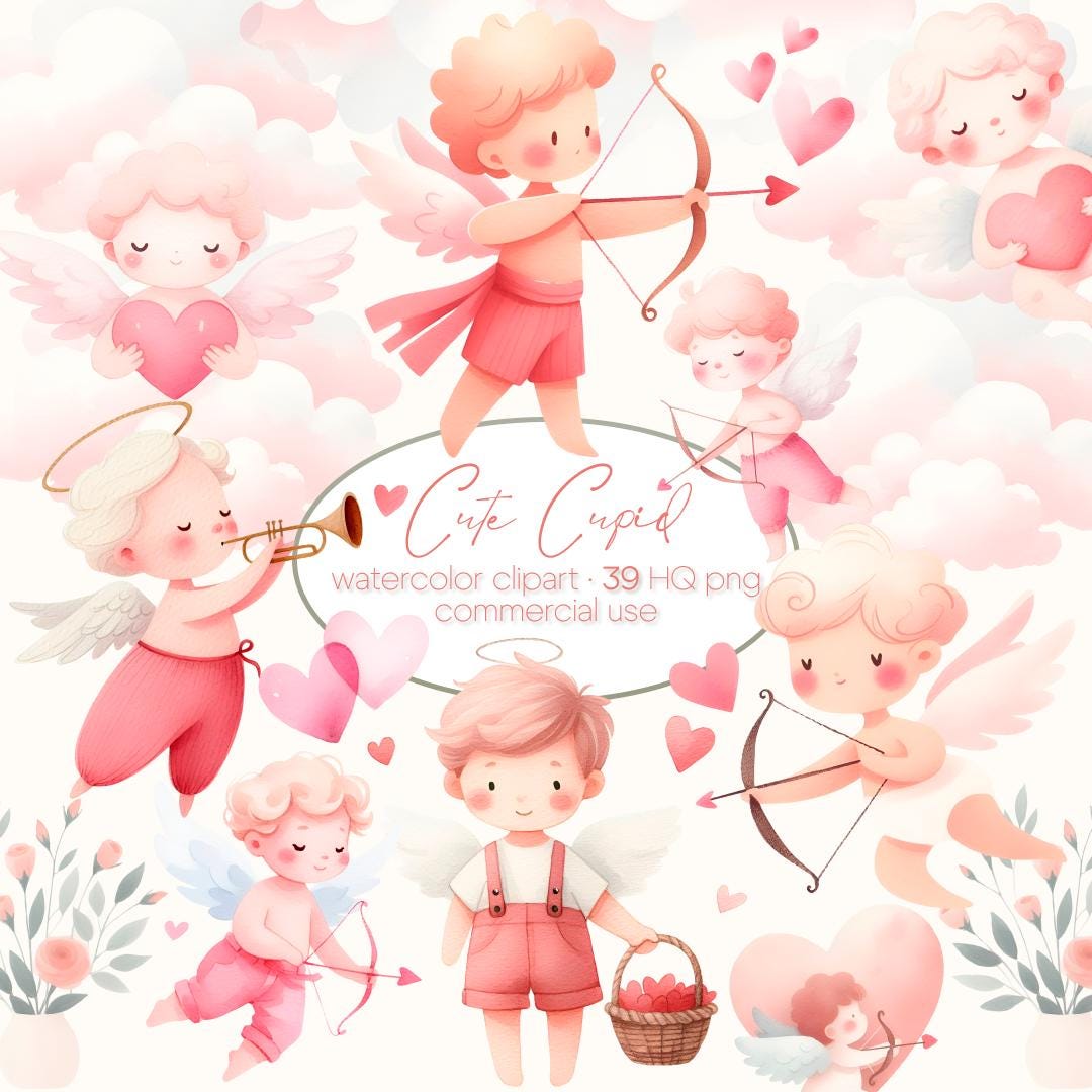 Sweet Cupid Clipart, Baby Angel Cupid PNG, Cute Cupid Clipart ...