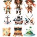 Pirate Adventure Watercolor Clipart Set: Nautical Illustrations ...