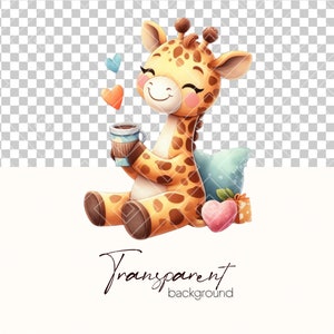 Cute Giraffe Clipart, Giraffe PNG, Baby Animal Clipart, Baby Shower ...