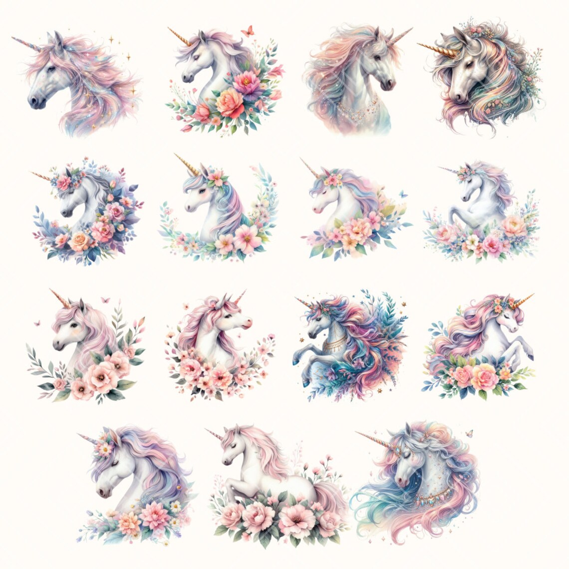 Unicorn Watercolor Clipart, Cute Unicorn, Unicorn Png, Unicorn PNG ...