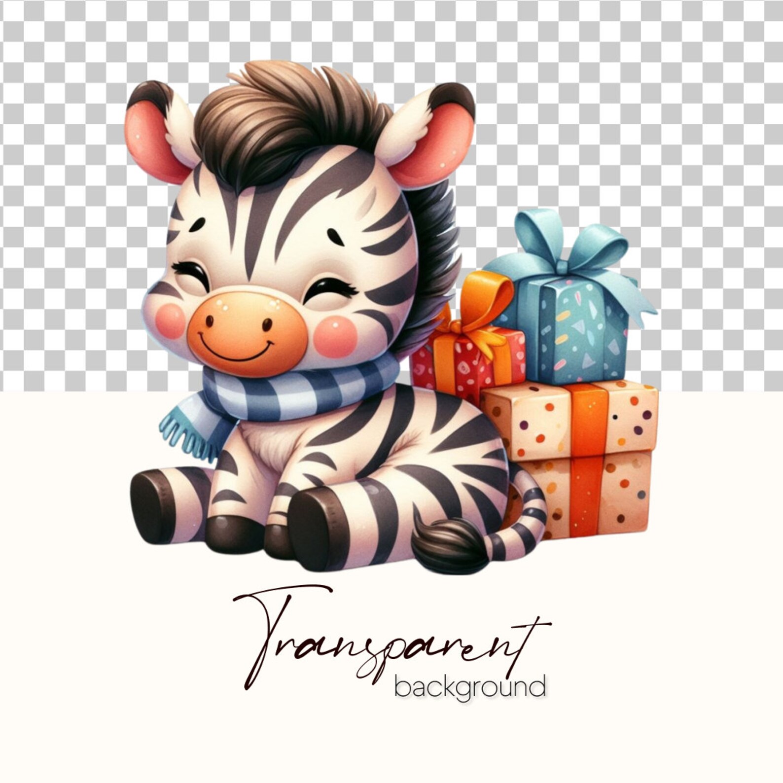 Cute Zebra Clipart, Zebra PNG, Jungle Animal Clipart, Safari Clipart ...