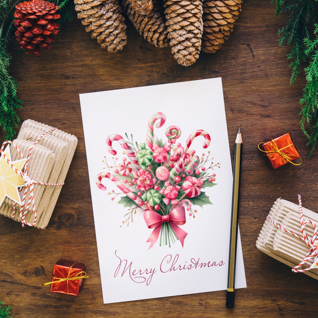 Christmas Candy Clipart, Watercolor Christmas Sweets, Candy Cane PNG ...