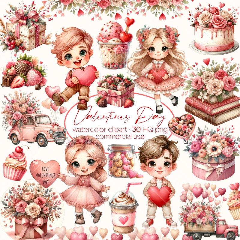 Valentine Clipart - Etsy