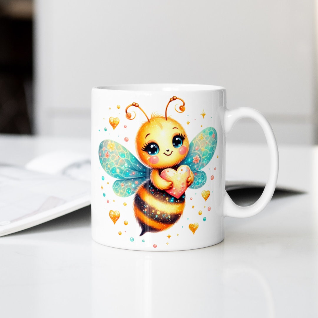 Watercolor Happy Valentines Day Clipart, Bee My Valentine Clipart ...