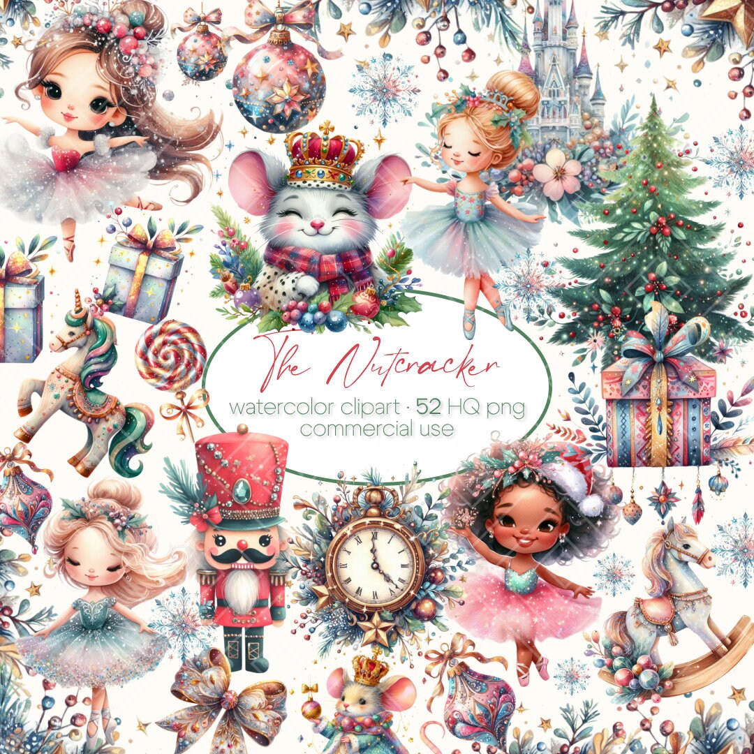 Nutcracker Clipart, Christmas Clipart, Ballerina Clipart, Fairytale ...
