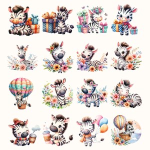Cute Zebra Clipart, Zebra PNG, Jungle Animal Clipart, Safari Clipart ...