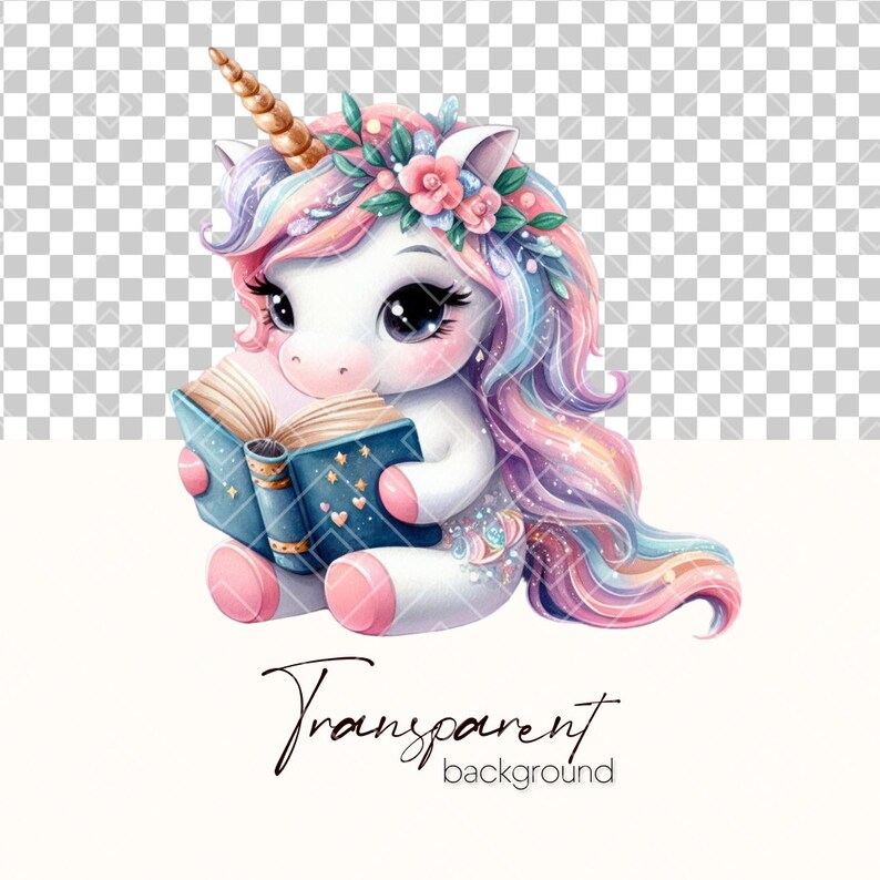 Unicorn Watercolor Clipart, Cute Unicorn, Unicorn Png, Baby Unicorn ...