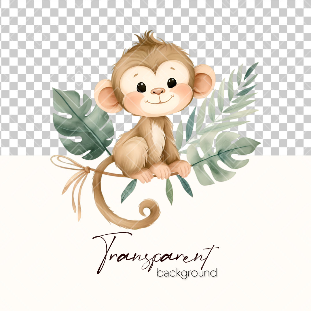 Watercolor Safari PNG Safari Animals Clipart Watercolor - Etsy UK