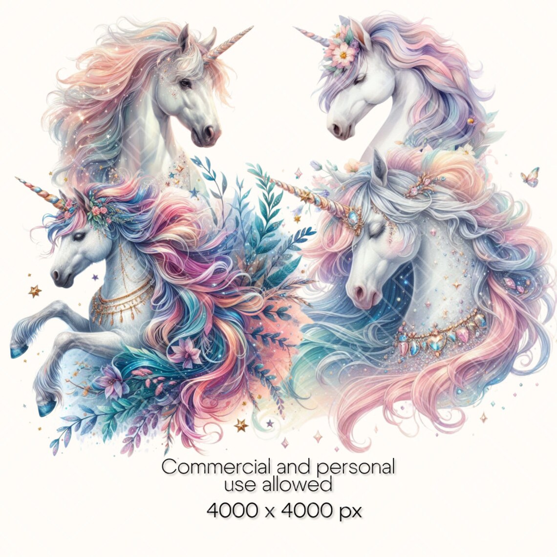 Unicorn Watercolor Clipart, Cute Unicorn, Unicorn Png, Unicorn PNG ...