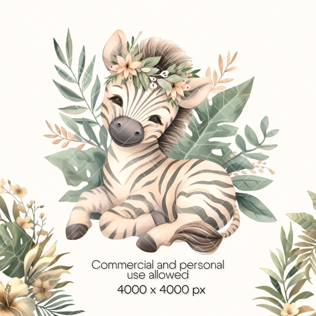 Watercolor Safari PNG Safari Animals Clipart Watercolor - Etsy UK