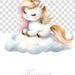 Watercolor Unicorn Clipart: Pastel Rainbow Designs (PNG Digital ...