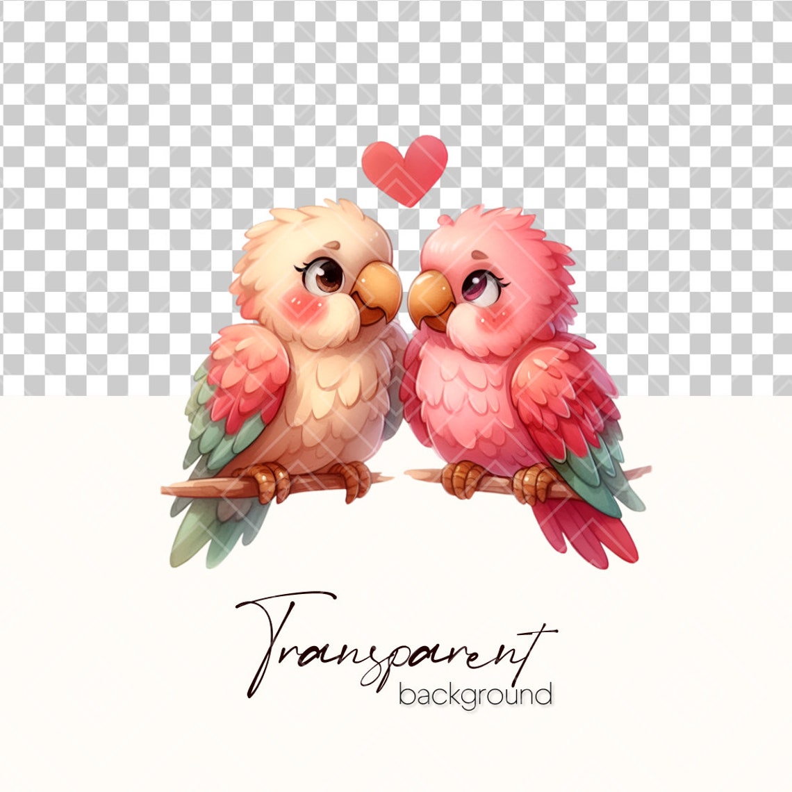 Romantic Animal Clipart, Romantic Couple Animal, Animal Couple PNG ...