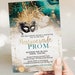 Prom Masquerade Party Invitation Template, Masquerade Ball, High School ...