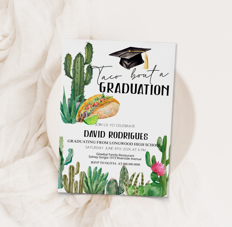 Taco Bout a Graduation Invitation, Graduation Mexican Party Invitation ...