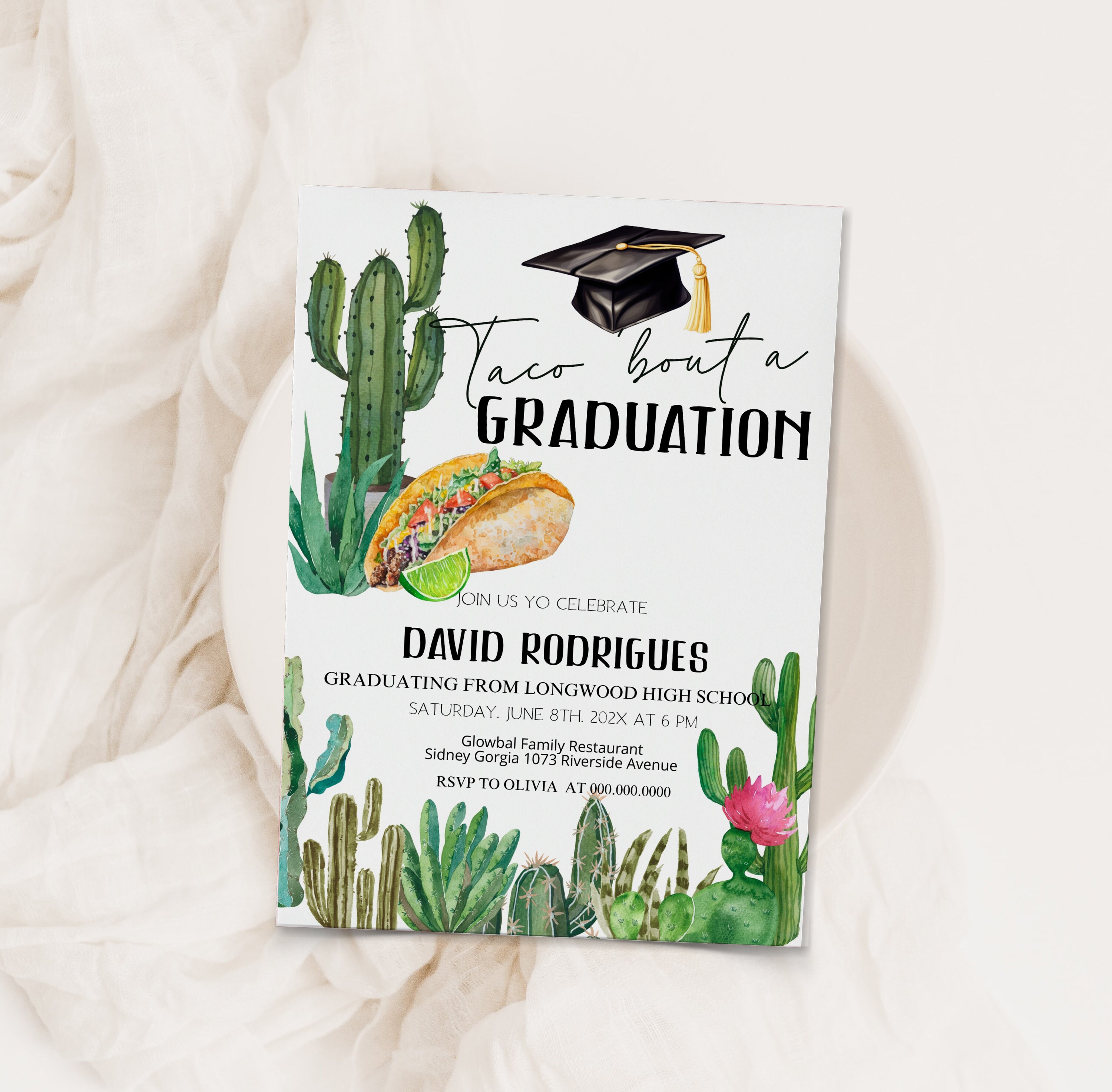 Taco Bout a Graduation Invitation, Graduation Mexican Party Invitation ...