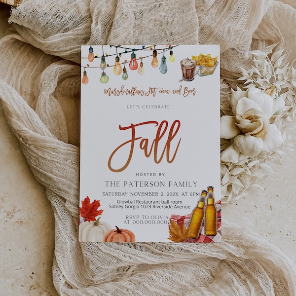 Autumn Invite - Etsy