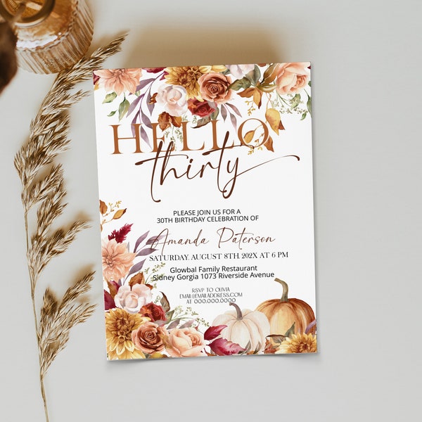 Adult Fall Party Invitation - Etsy
