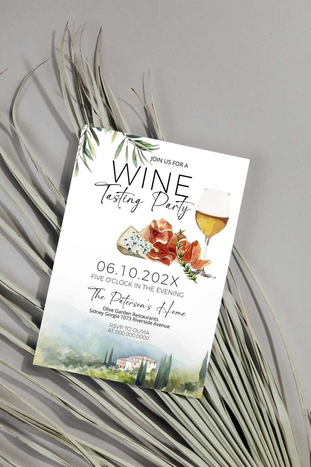 Wine Tasting Party Invitation Template, Wine & Cheese Invite, Wine ...