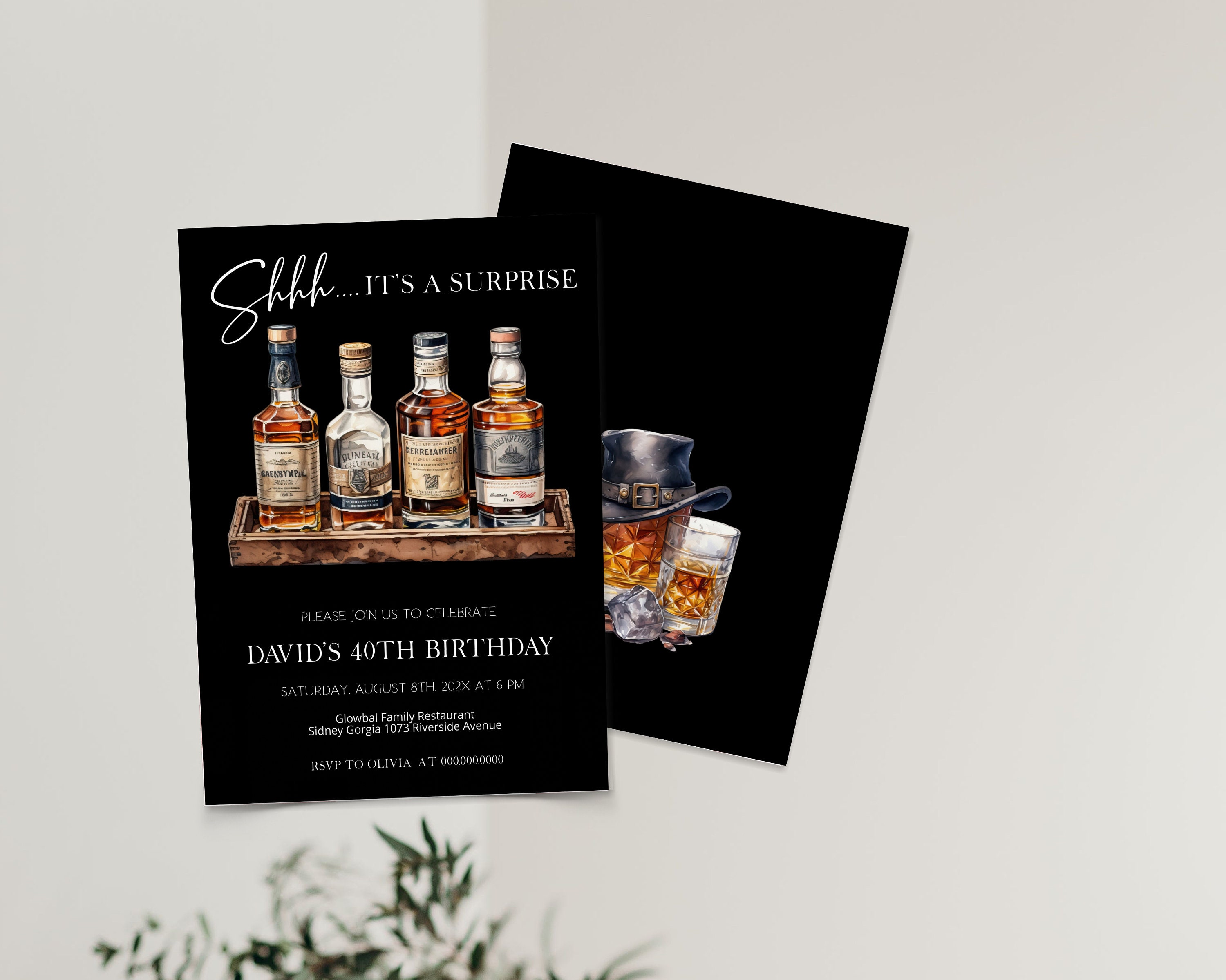 Surprise Birthday Party Invitation, Printable 40th Birthday Invitation ...