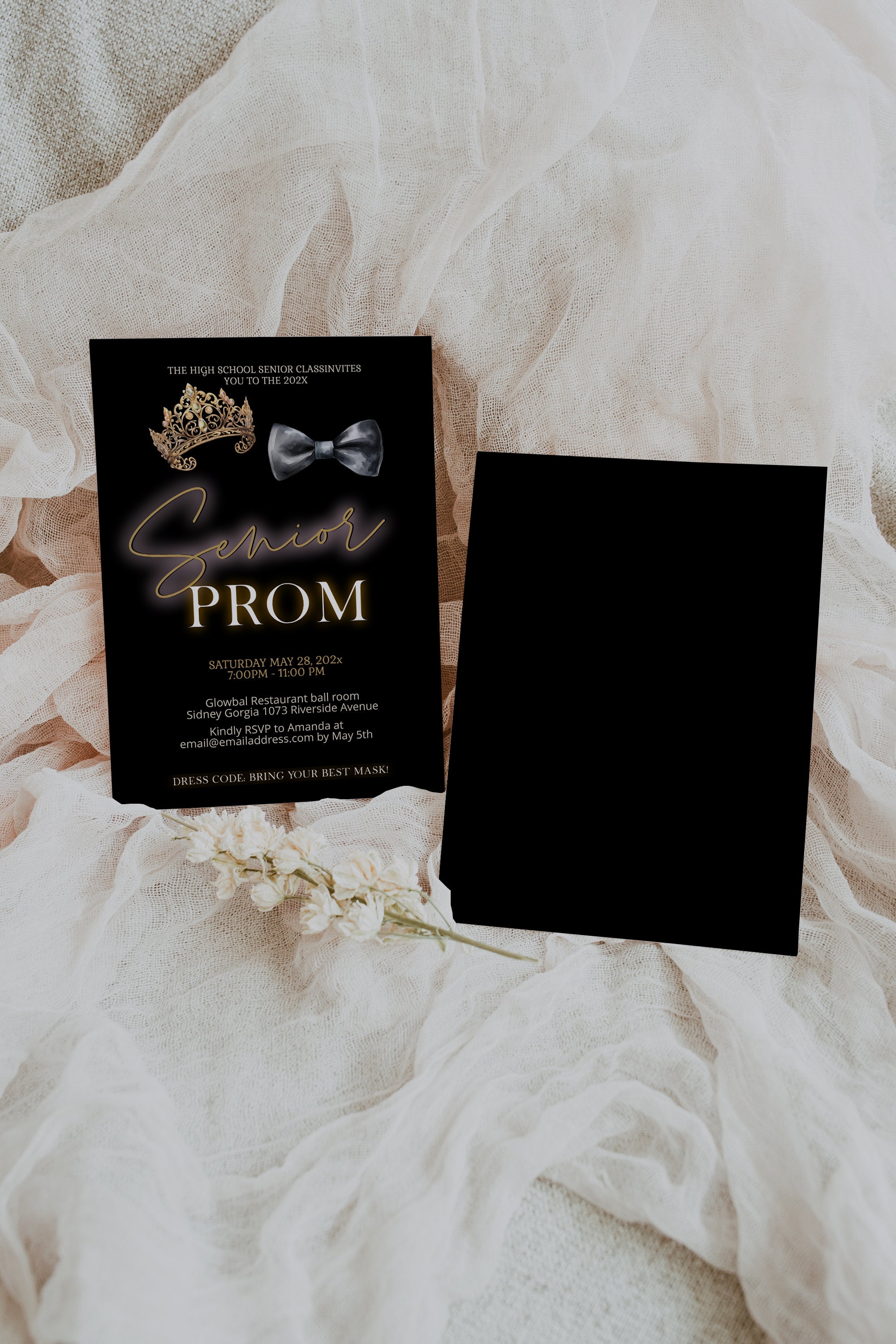 Editable Senior Prom Invitation Template (digital Download) - Etsy