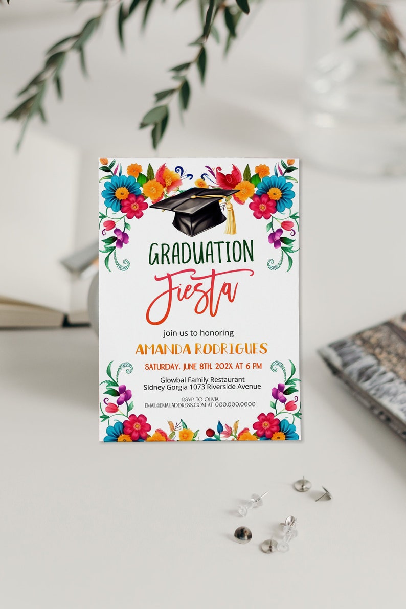 Graduation Fiesta Invitation, Graduation Mexican Party Invitation ...