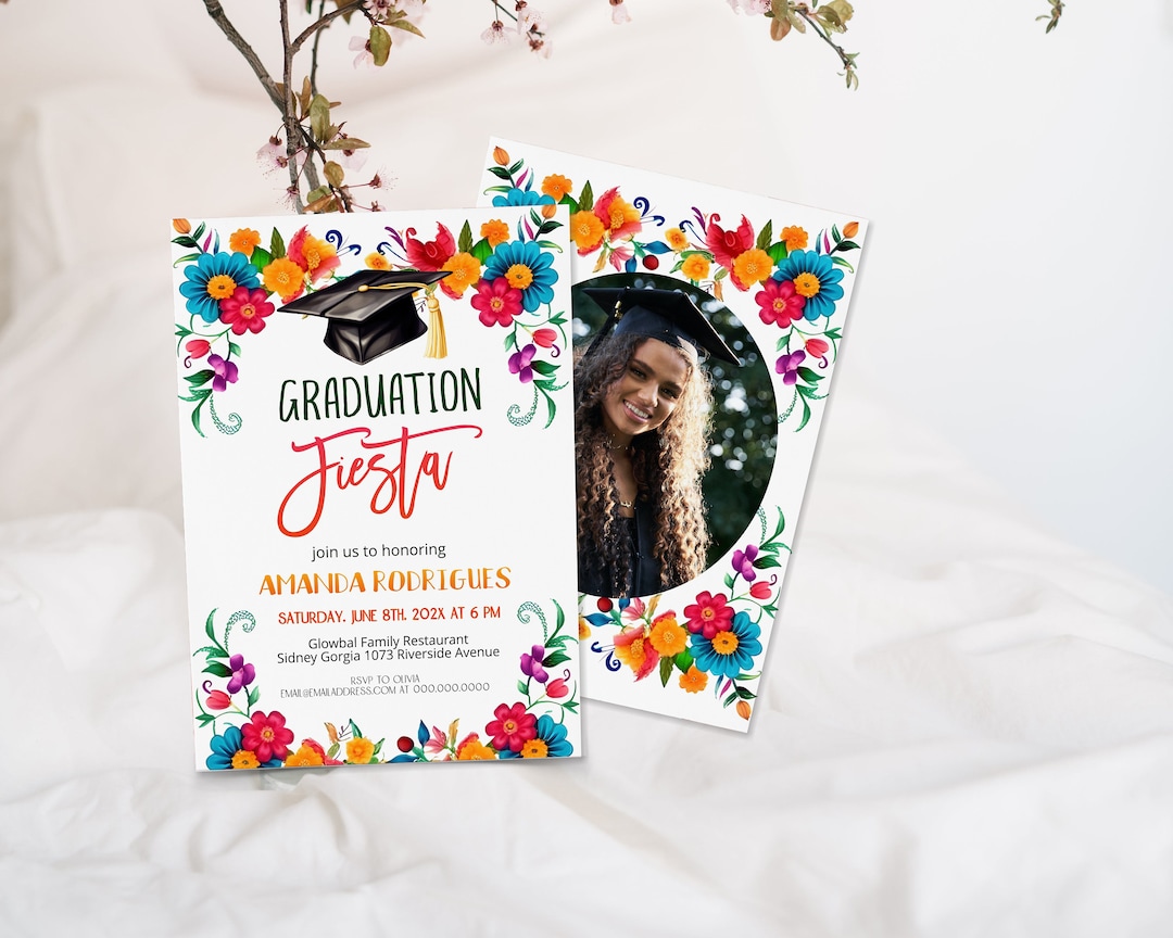 Graduation Fiesta Invitation, Graduation Mexican Party Invitation ...