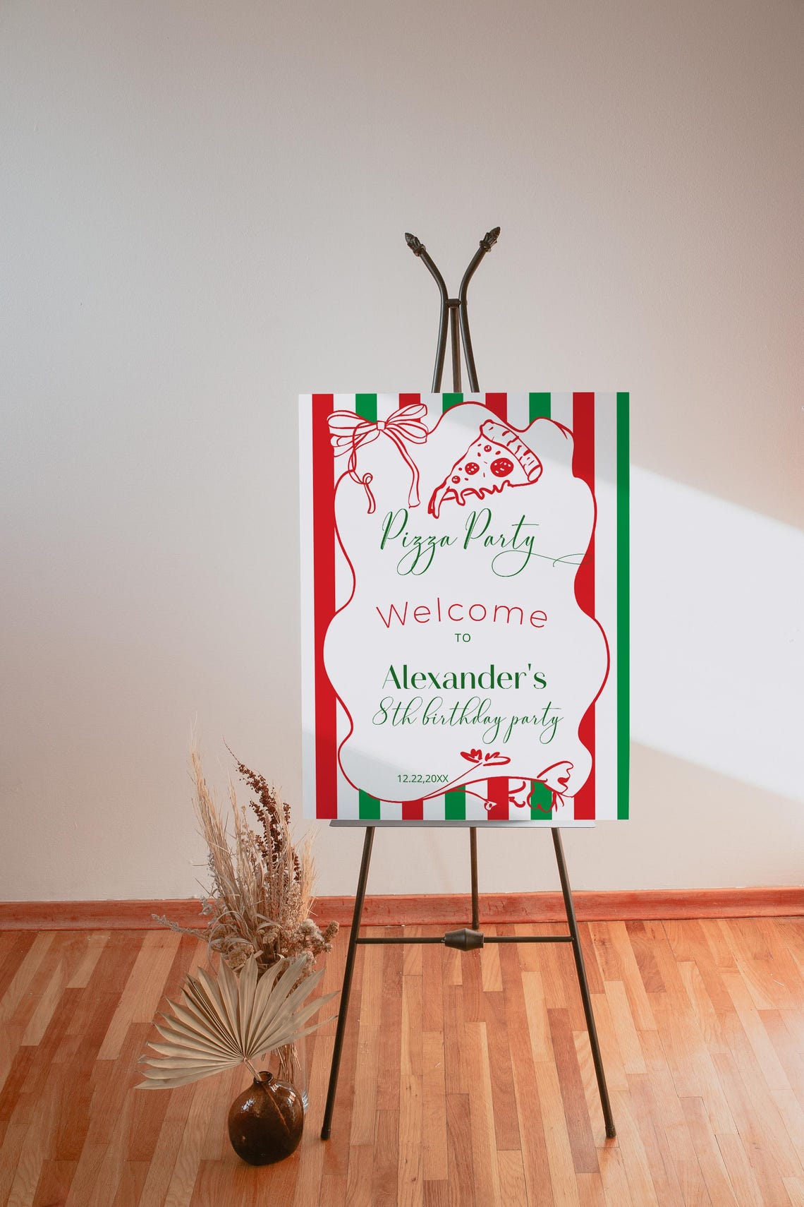 Pizza Party Welcome Sign Template, Italian Birthday (digital Download ...