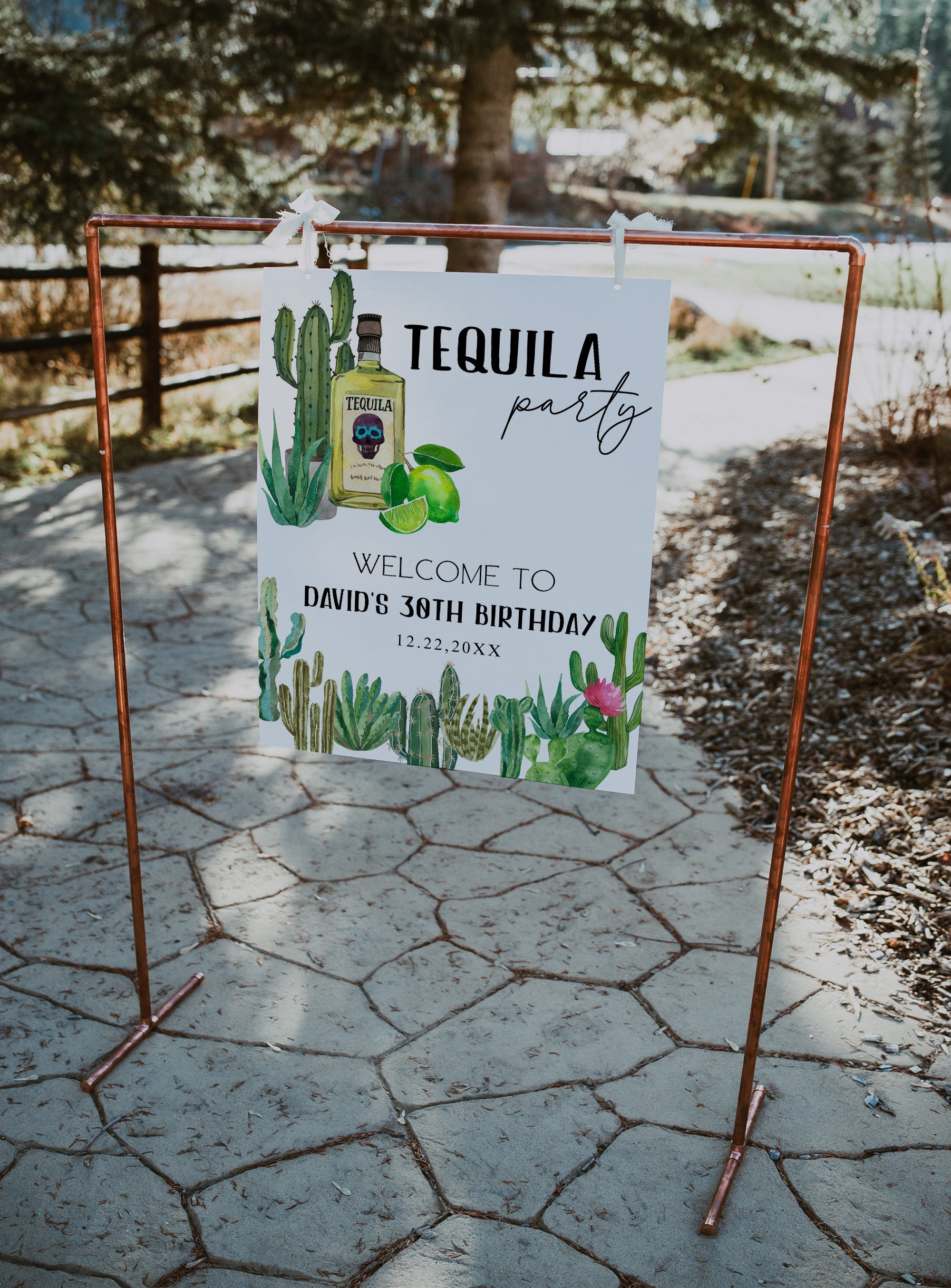 Tequila Birthday Welcome Sign, 30th Birthday Tequila Party Decoration ...