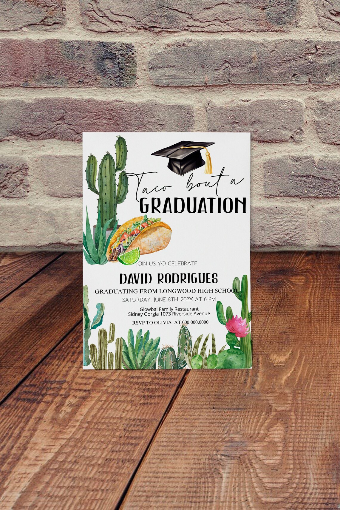 Taco Bout a Graduation Invitation, Graduation Mexican Party Invitation ...