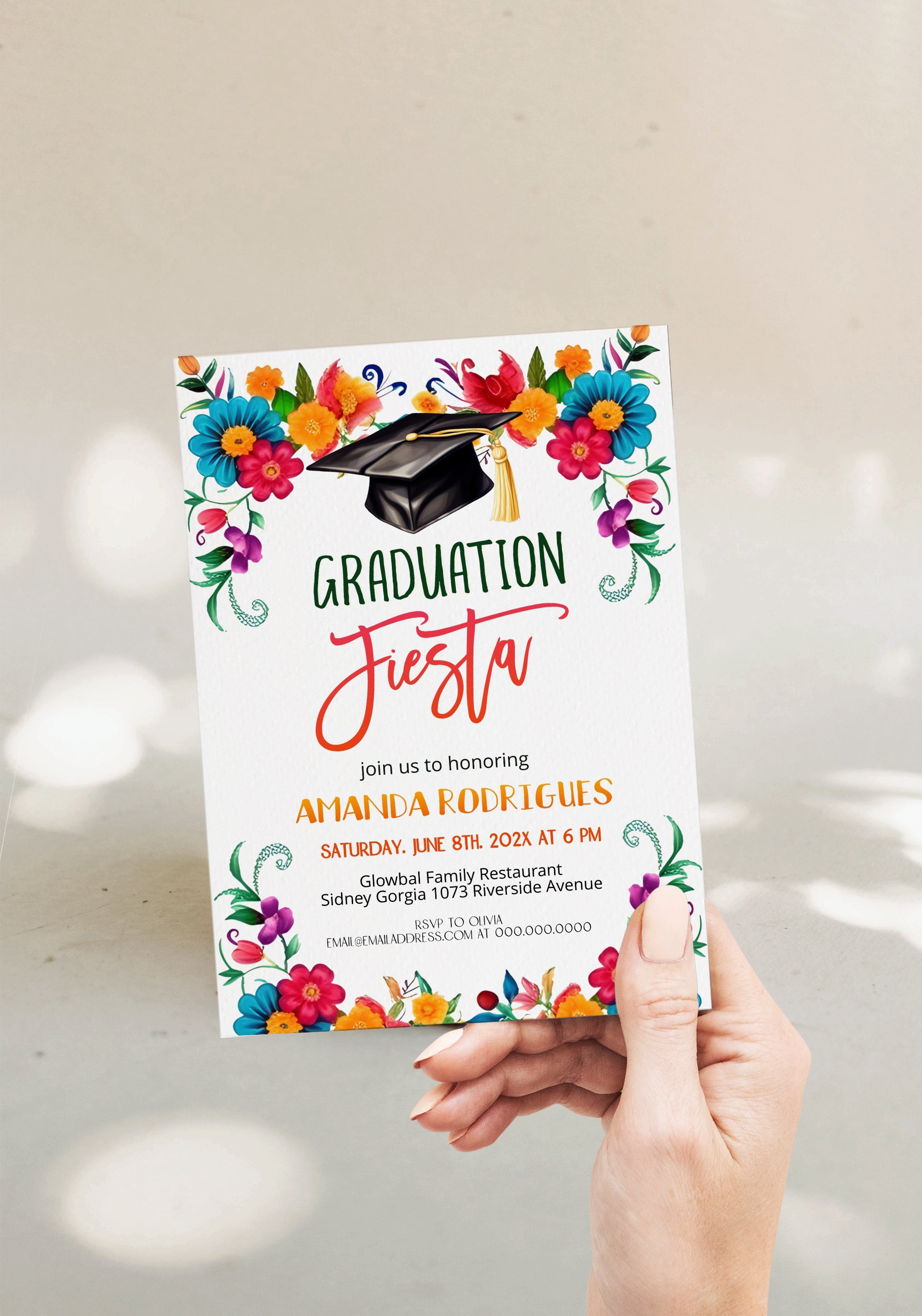 Graduation Fiesta Invitation, Graduation Mexican Party Invitation ...