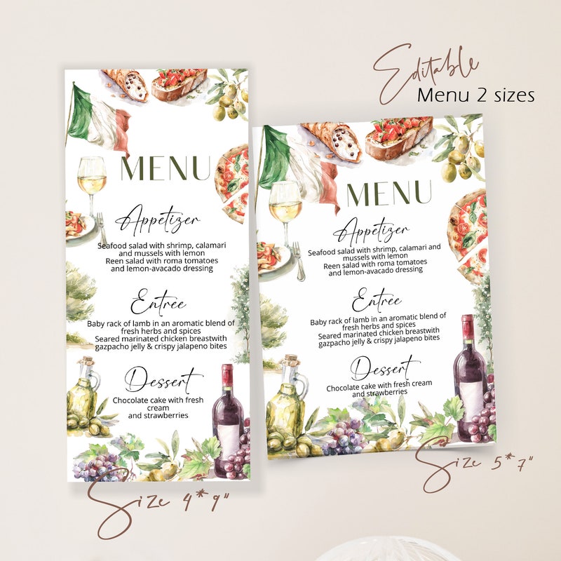 Party Menu - Etsy